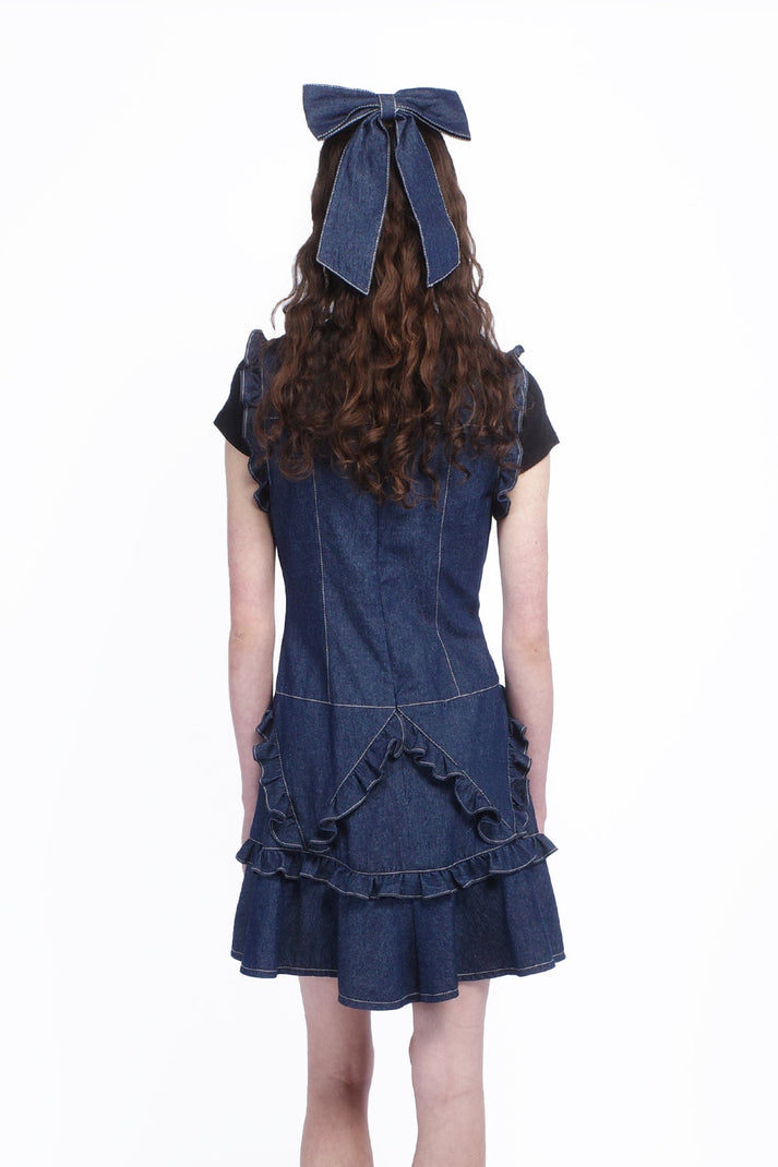 Denim Ruffle Dress – Anna Sui