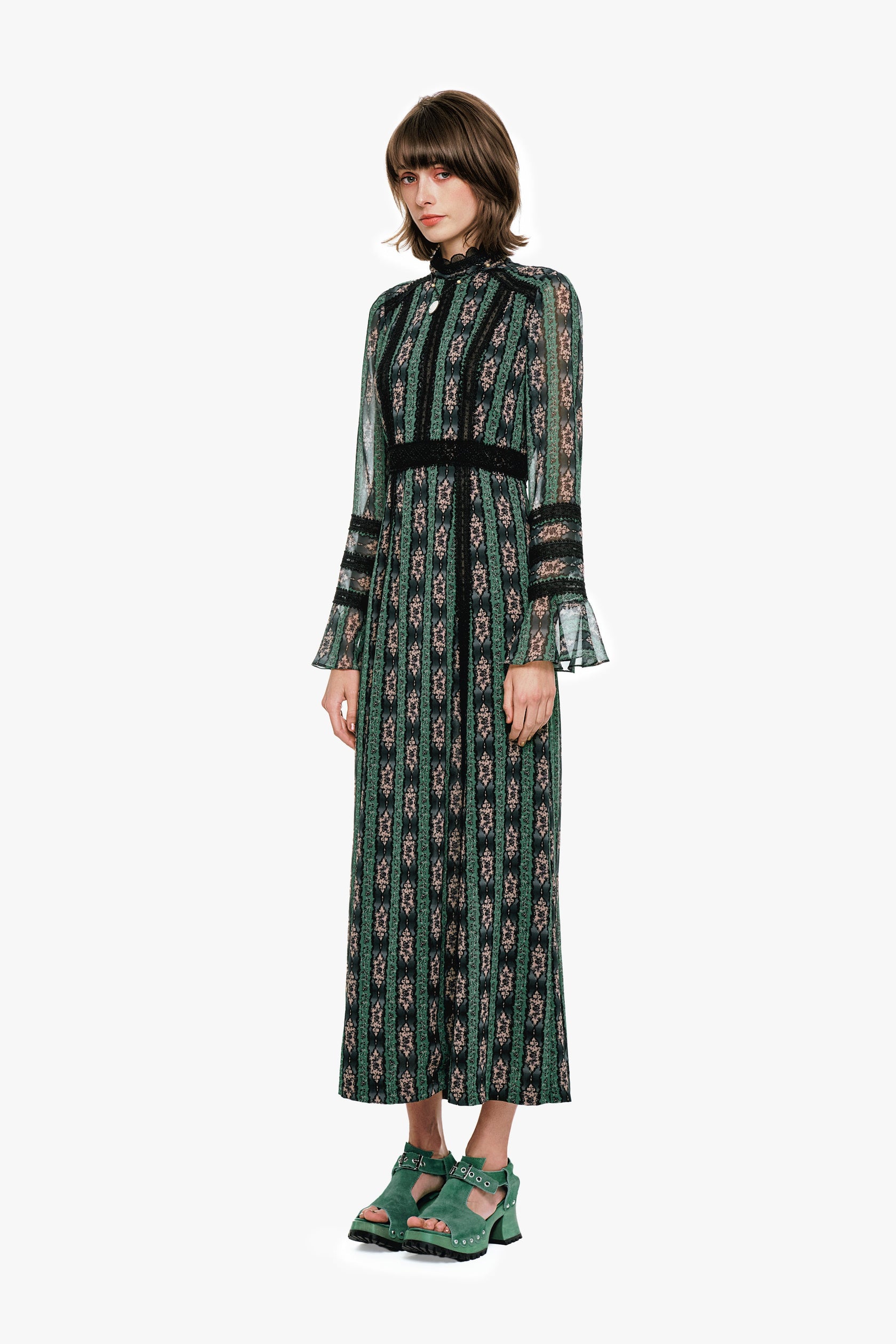 Cameo Stripe Print Maxi Dress – Anna Sui