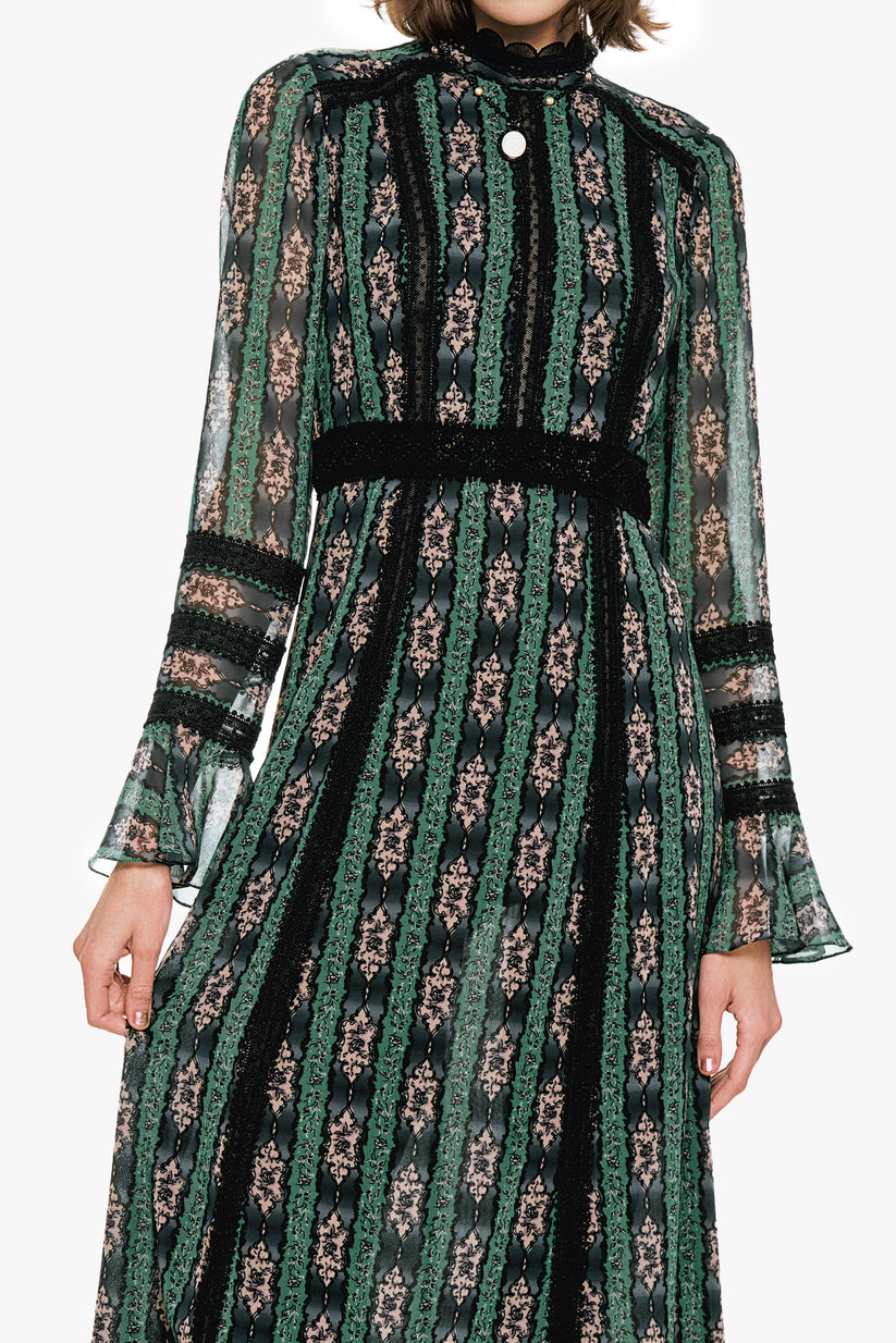 Cameo Stripe Print Maxi Dress – Anna Sui