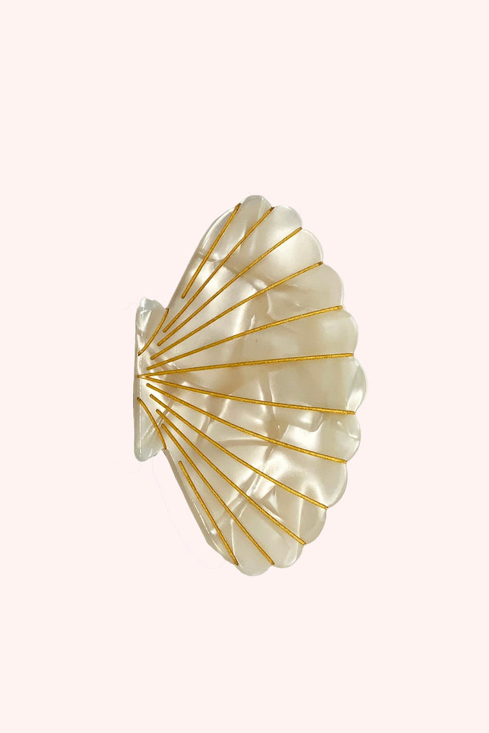 Large Ivory Pastel Sea Shell Jaw Clip – Anna Sui